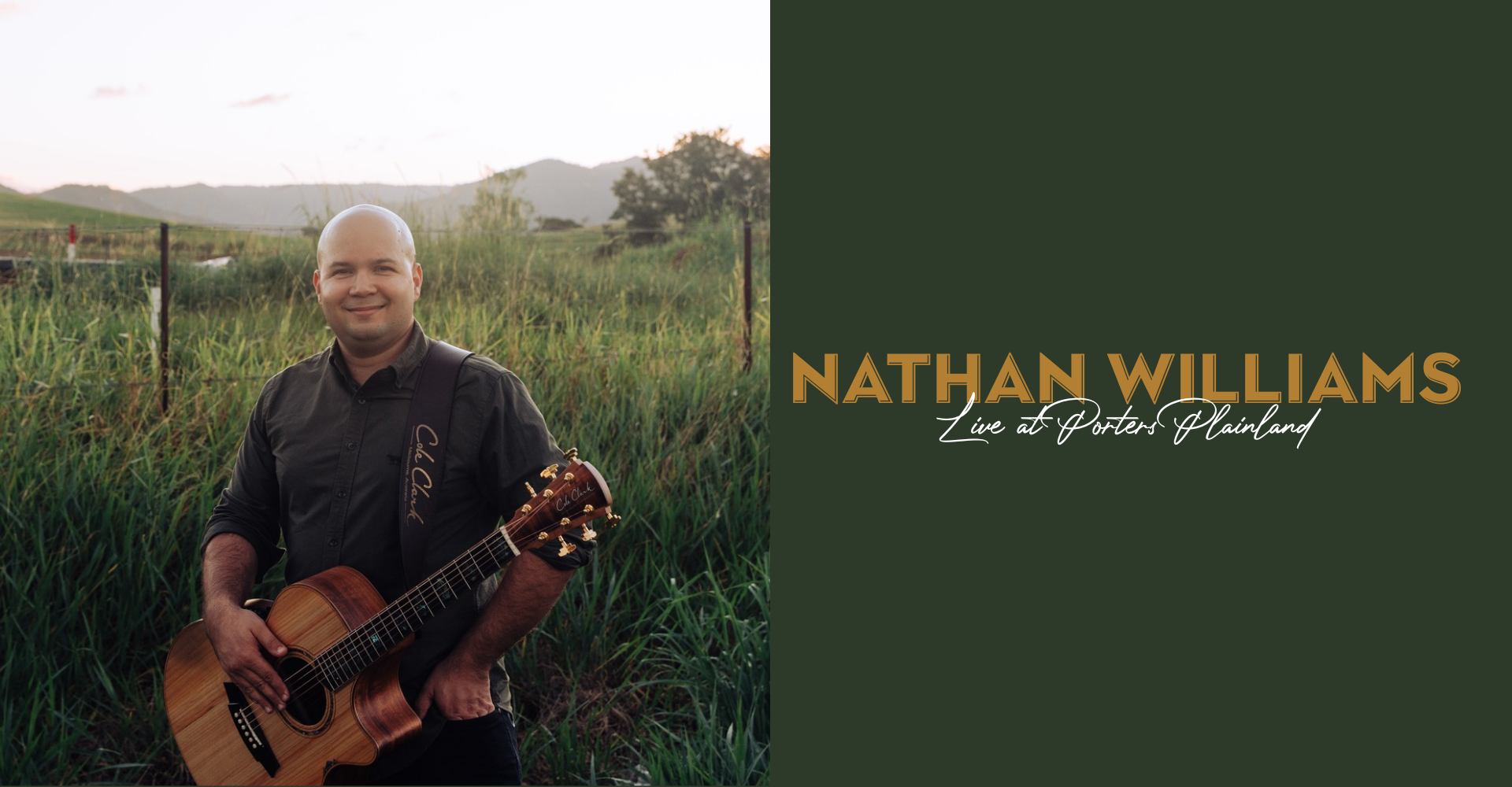 Nathan Williams Live at Porters, Fri 20th Feb 2026 7:30pm - 10:30pm